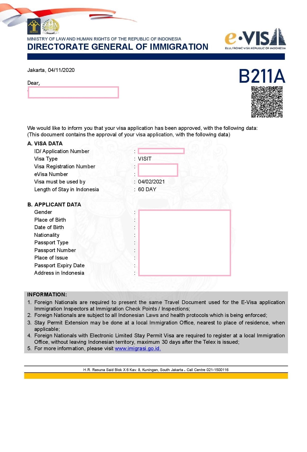 Visa Services - Jasa Eka, Bali, Indonesia