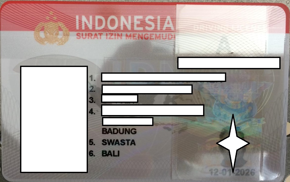 Driving Licence for Car - Jasa Eka, Bali, Indonesia