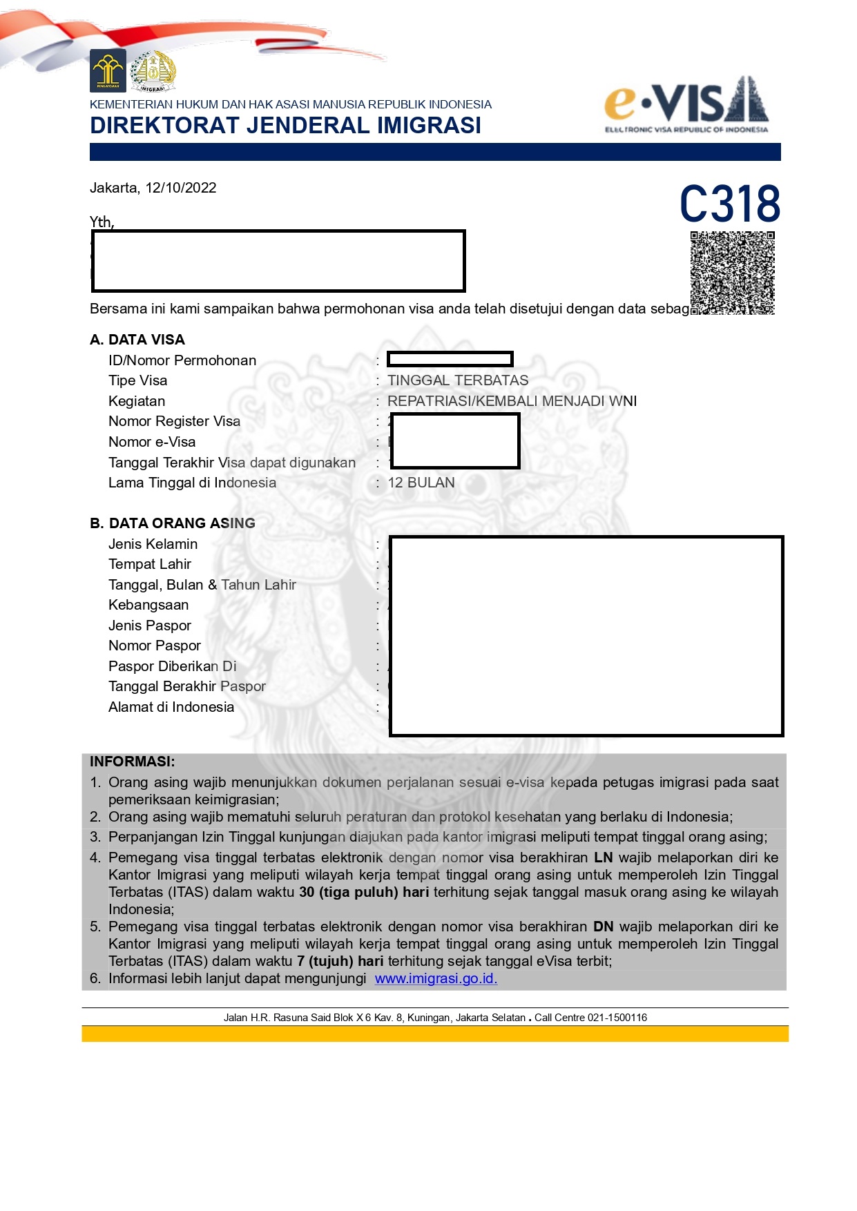 Visa index C318 - Jasa Eka, Bali, Indonesia