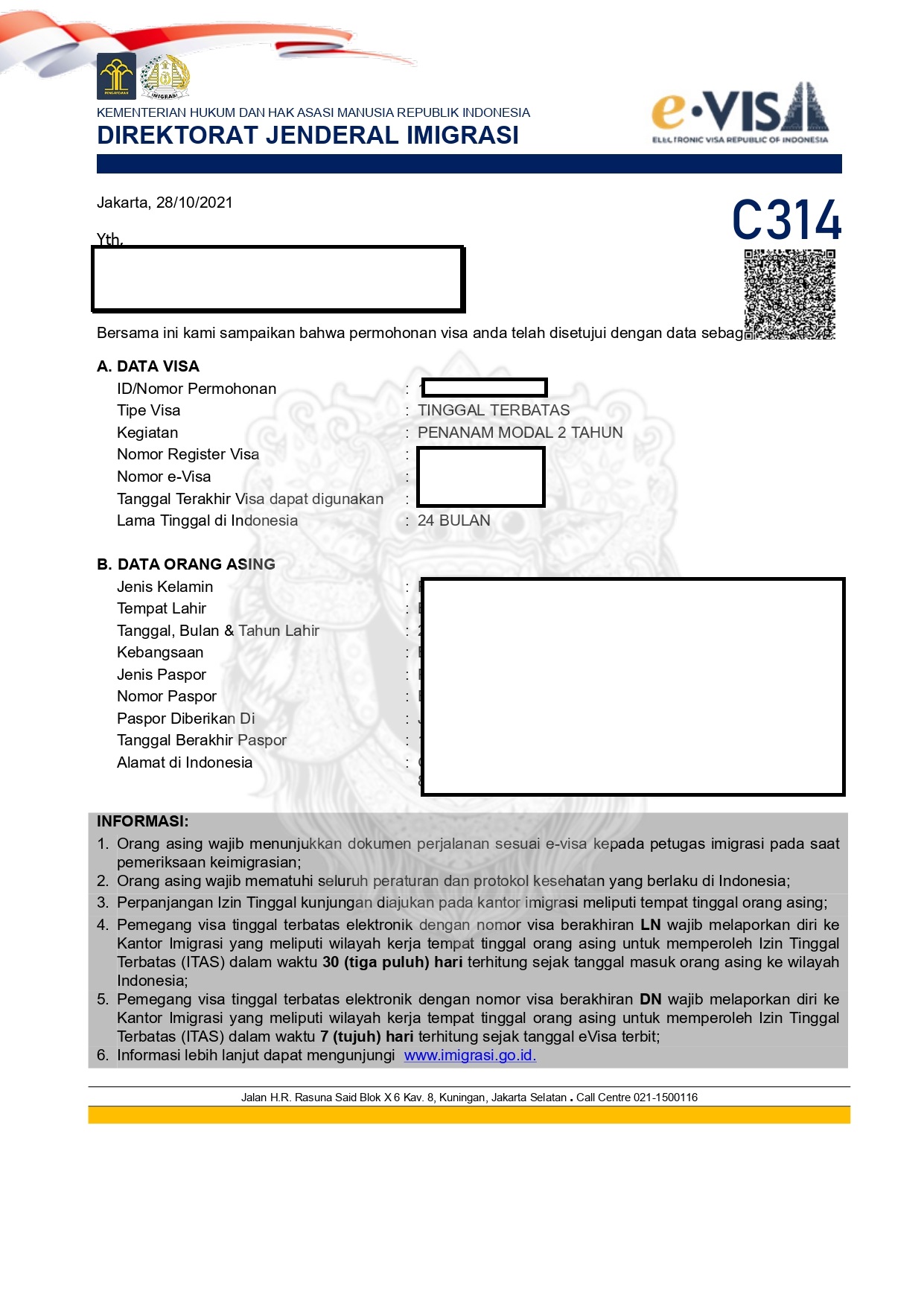 Visa Index E28A - Jasa Eka, Bali, Indonesia